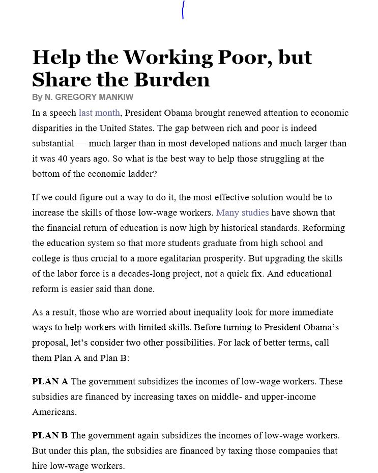 Solved Read article on the minimum wage: To complete this | Chegg.com