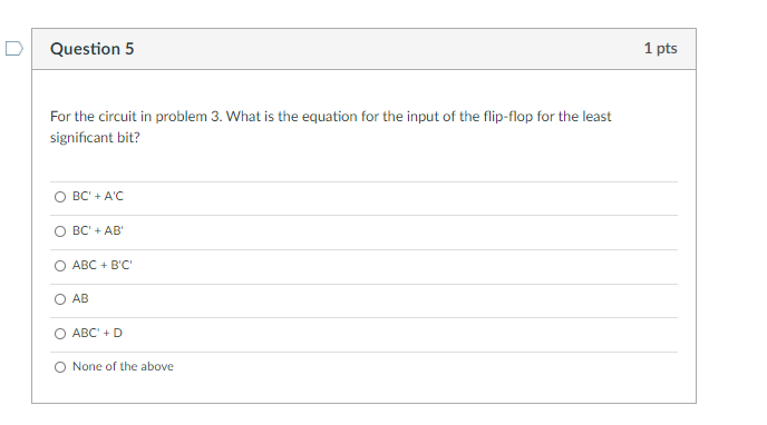 Solved Question 3 1 pts Design a sequential circuit that | Chegg.com