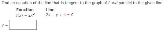 Solved Find an equation of the line that is tangent to the | Chegg.com