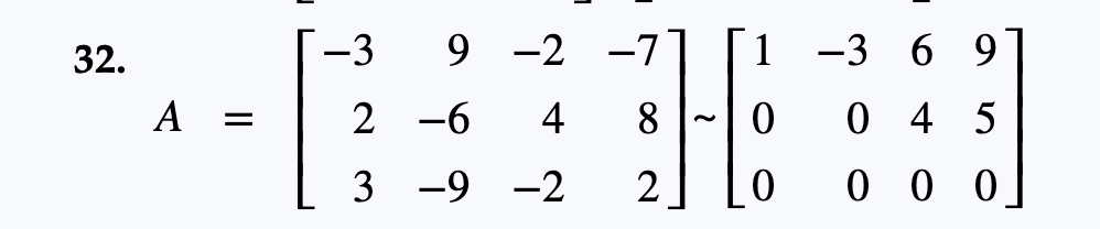 Solved Exercises 31-34 display a matrix A and an echelon | Chegg.com