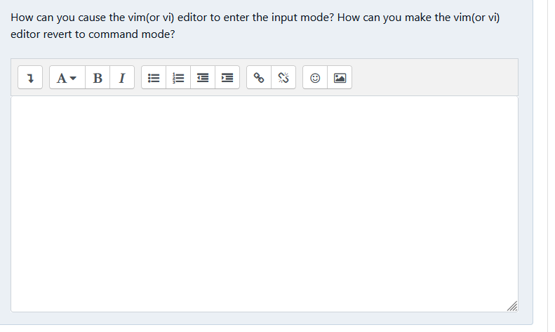Solved How can you cause the vim(or vi) editor to enter the | Chegg.com Solved How can you cause the vim(or vi) editor to enter the | Chegg.com