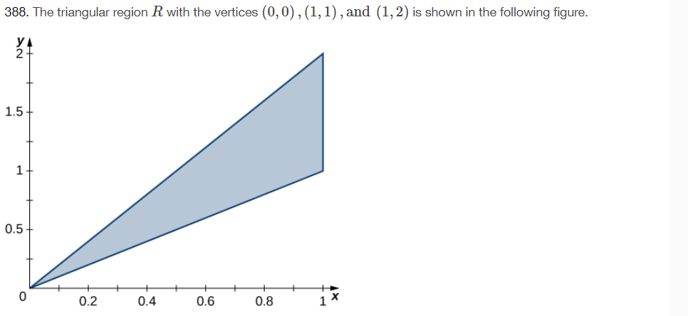 Solved 388. The triangular region R with the vertices | Chegg.com