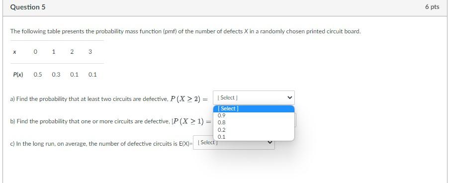 Solved The following table presents the probability mass | Chegg.com