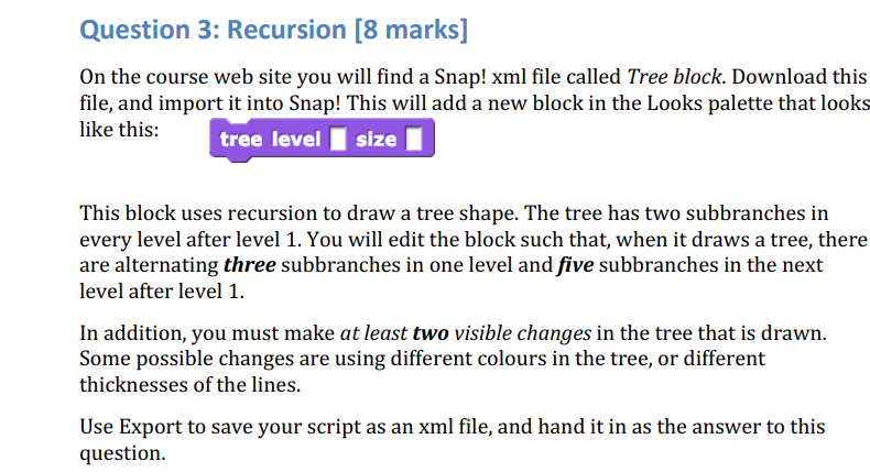 Solved Question 3: Recursion [8 marks] On the course web | Chegg.com