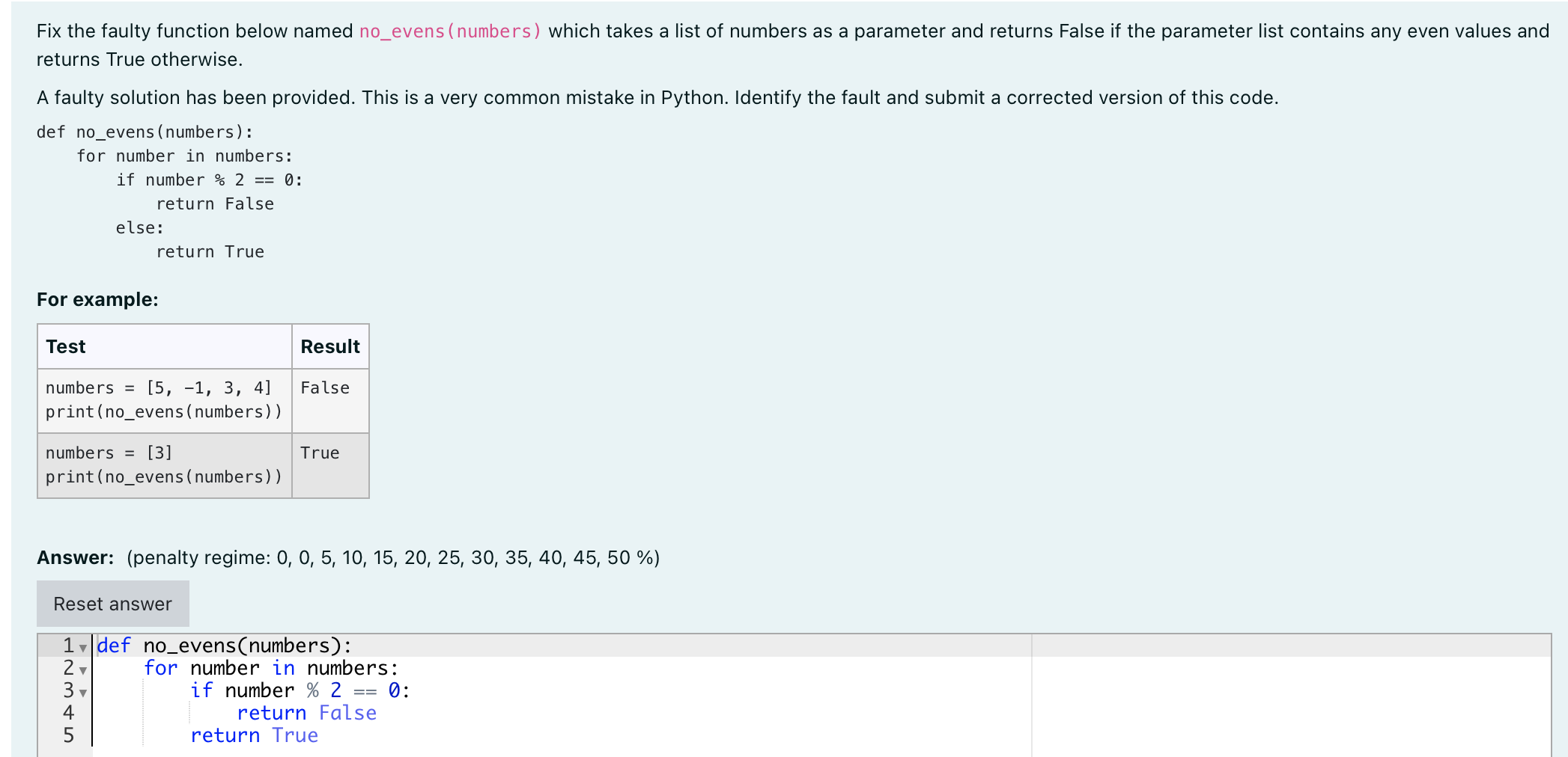 Solved Fix the faulty function below named | Chegg.com