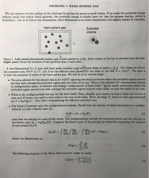 Solved PROBLEM 1: HARD SPHERE GAS We can improve on the | Chegg.com