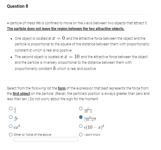 Solved A particle of mass m is confined to move on the | Chegg.com