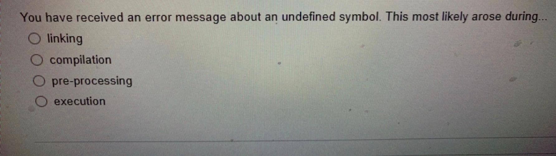 Solved You have received an error message about an undefined | Chegg.com