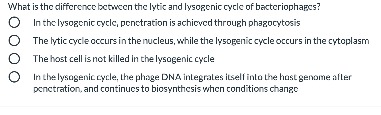 Solved What is the difference between the lytic and | Chegg.com