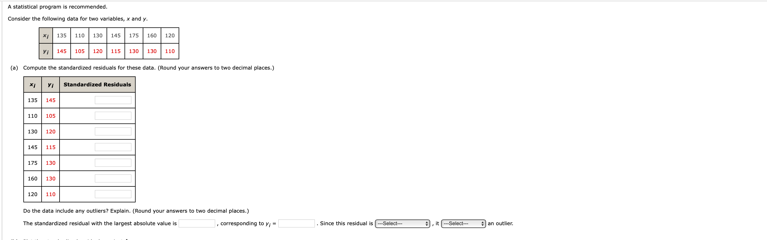 Solved A statistical program is recommended. Consider the | Chegg.com