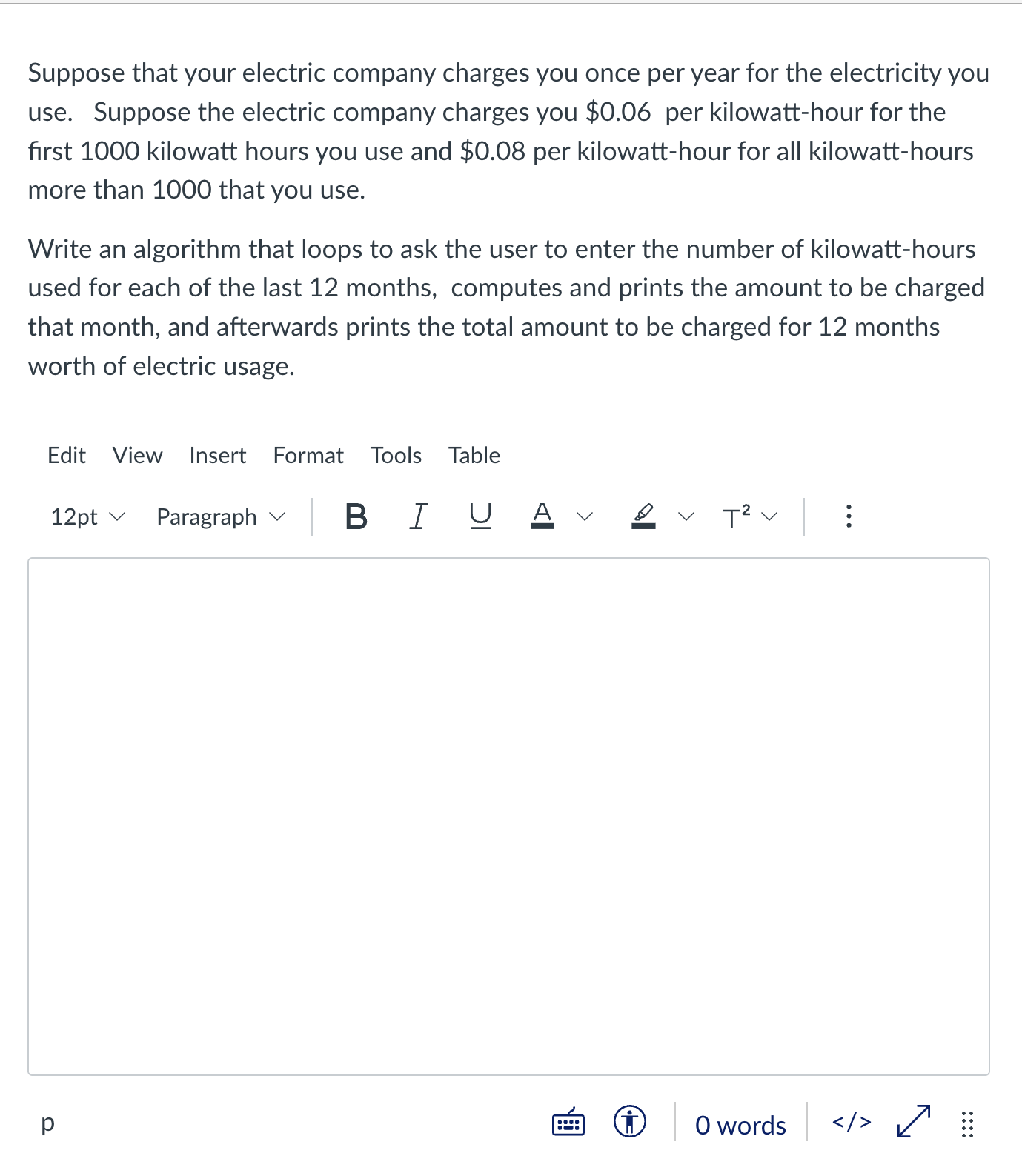 Solved Suppose that your electric company charges you once | Chegg.com