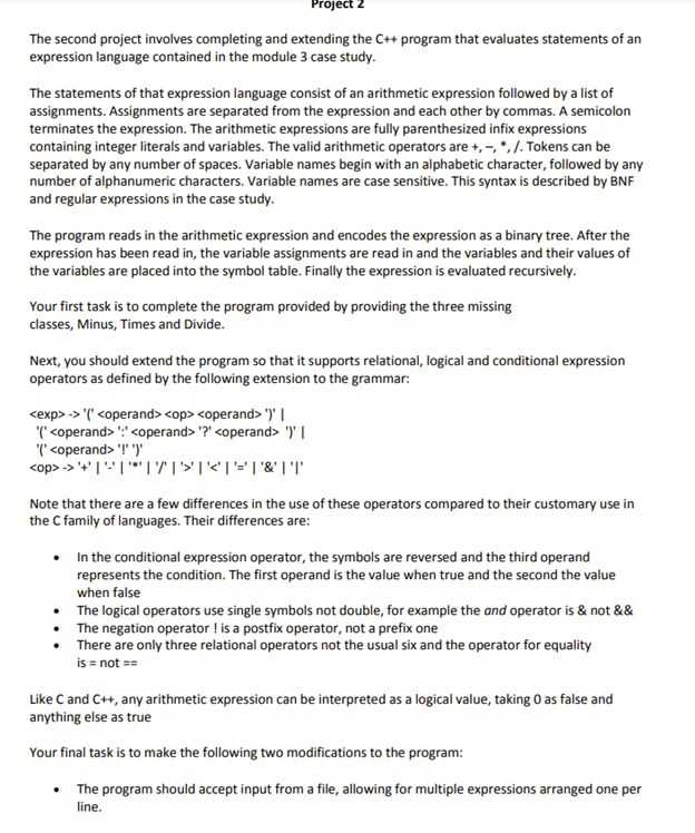 Solved The program reads in the arithmetic expression and | Chegg.com
