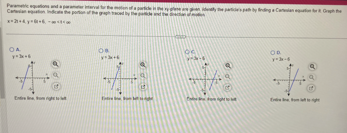 Solved Parametric Equations And A Parameter Interval For The