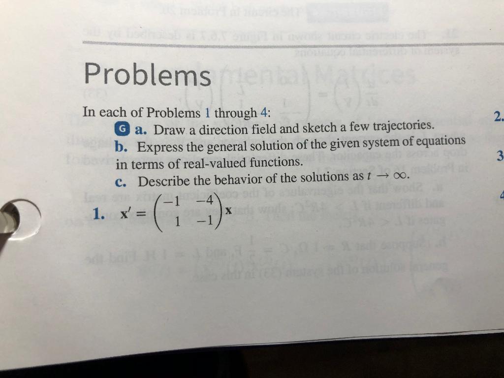 Solved Problems 2. In each of Problems 1 through 4: Ga. Draw | Chegg.com