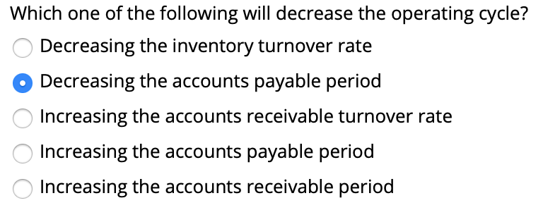 Solved Which one of the following will decrease the | Chegg.com