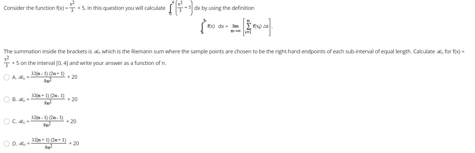 Solved Consider the function f(x)=3x2+5. In this question | Chegg.com