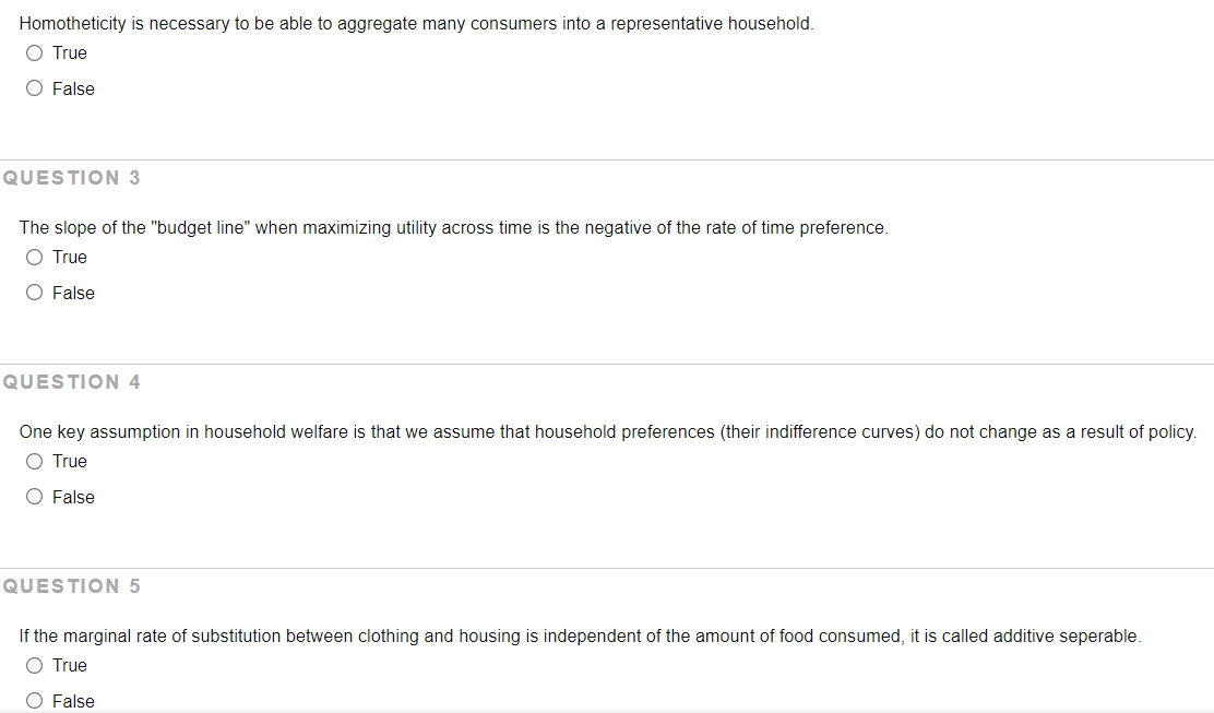 Solved Homotheticity is necessary to be able to aggregate | Chegg.com