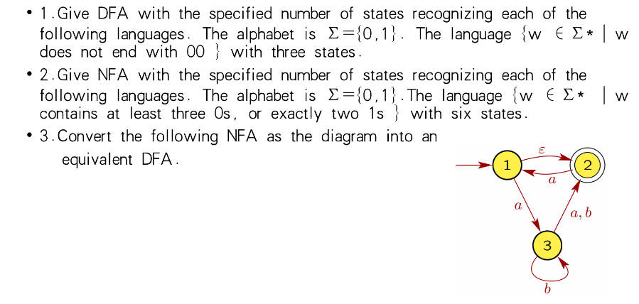 Solved - 1. Give DFA with the specified number of states | Chegg.com