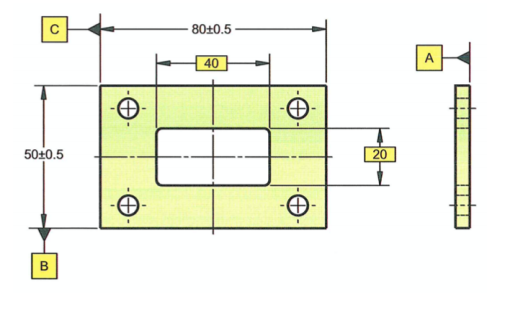 Solved On the rectangular hole in the part, apply a profile | Chegg.com