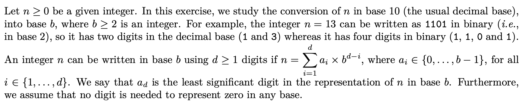 Solved Let n≥0 be a given integer. In this exercise, we | Chegg.com