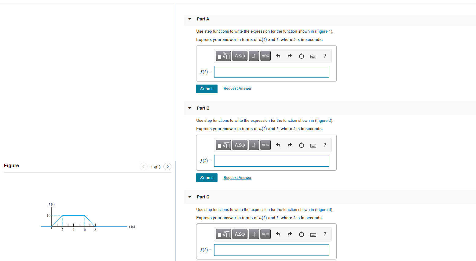 Solved Part A Use step functions to write the expression for | Chegg.com