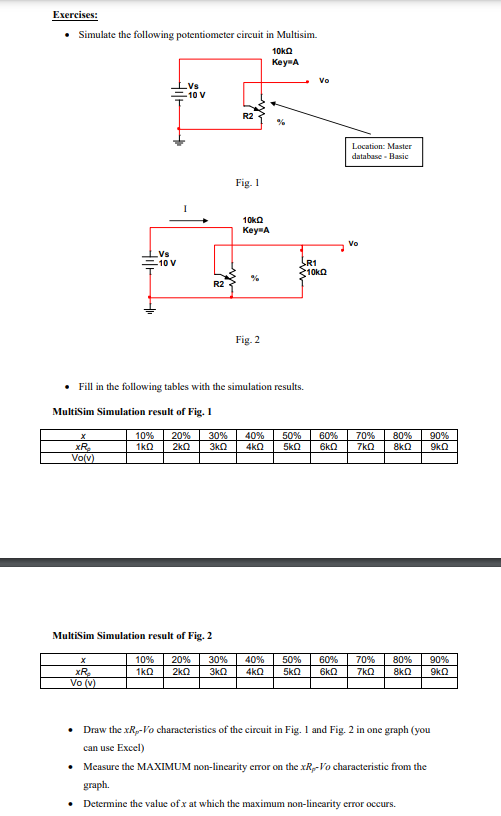 Solved Simulate the following potentiometer circuit in | Chegg.com