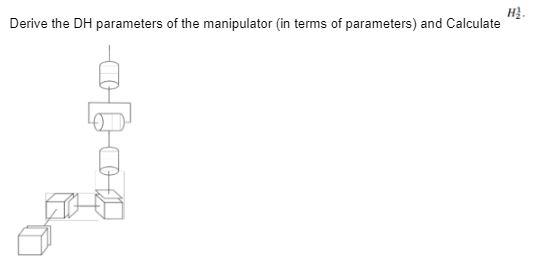 Solved Derive the DH parameters of the manipulator (in terms | Chegg.com