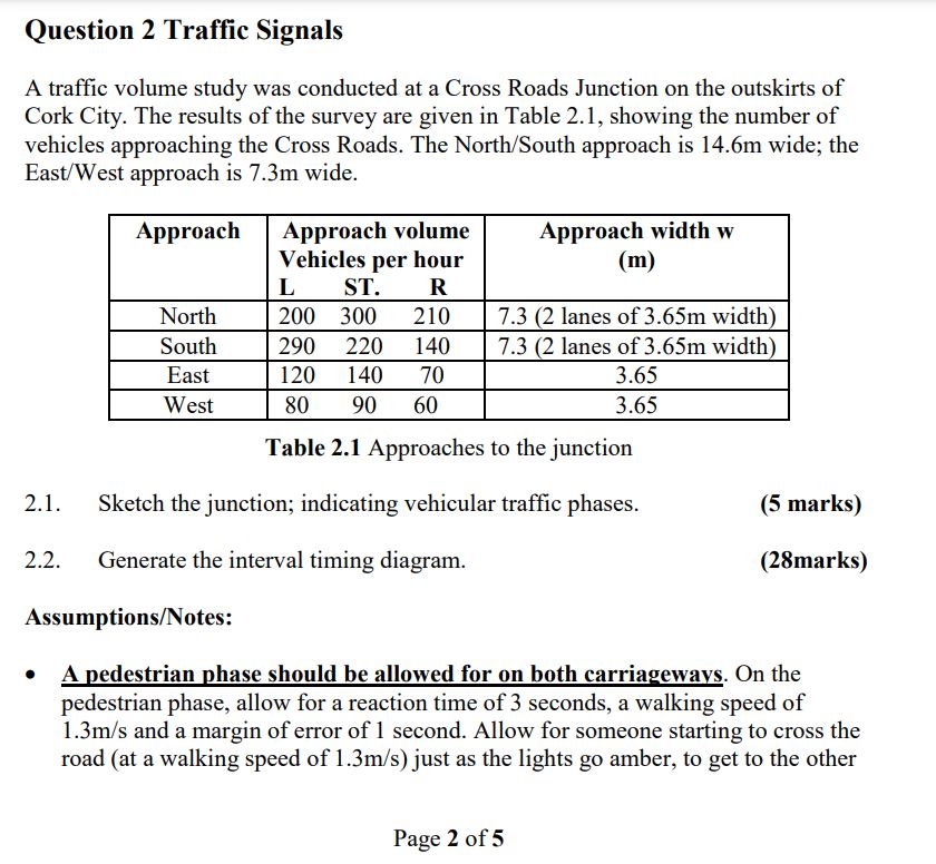 Solved Question 2 ﻿Traffic SignalsA traffic volume study was | Chegg.com