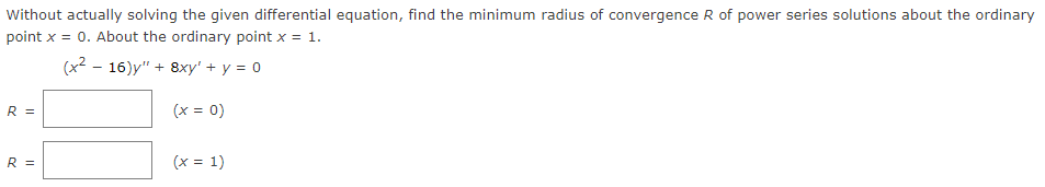 Solved Without actually solving the given differential | Chegg.com