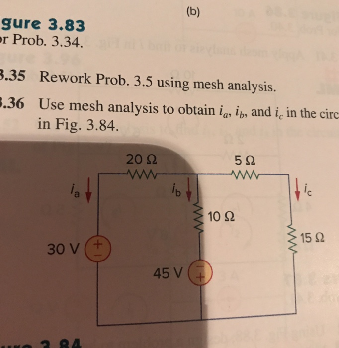 Solved gure 3.83 r Prob. 3.34 3.35 Rework Prob. 3.5 using | Chegg.com