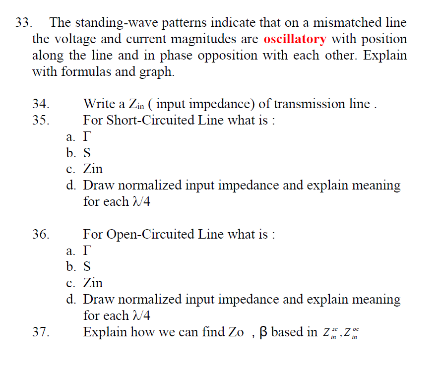 Solved 33. The standing-wave patterns indicate that on a | Chegg.com