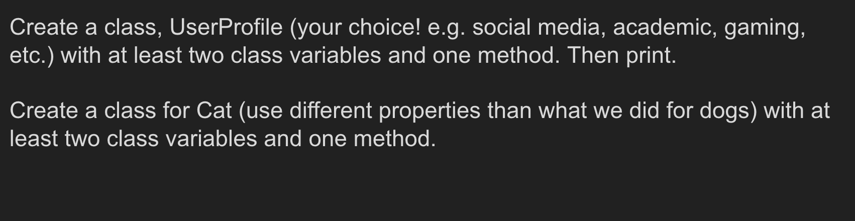 Solved Both Answers In Python Please Use Class 3530