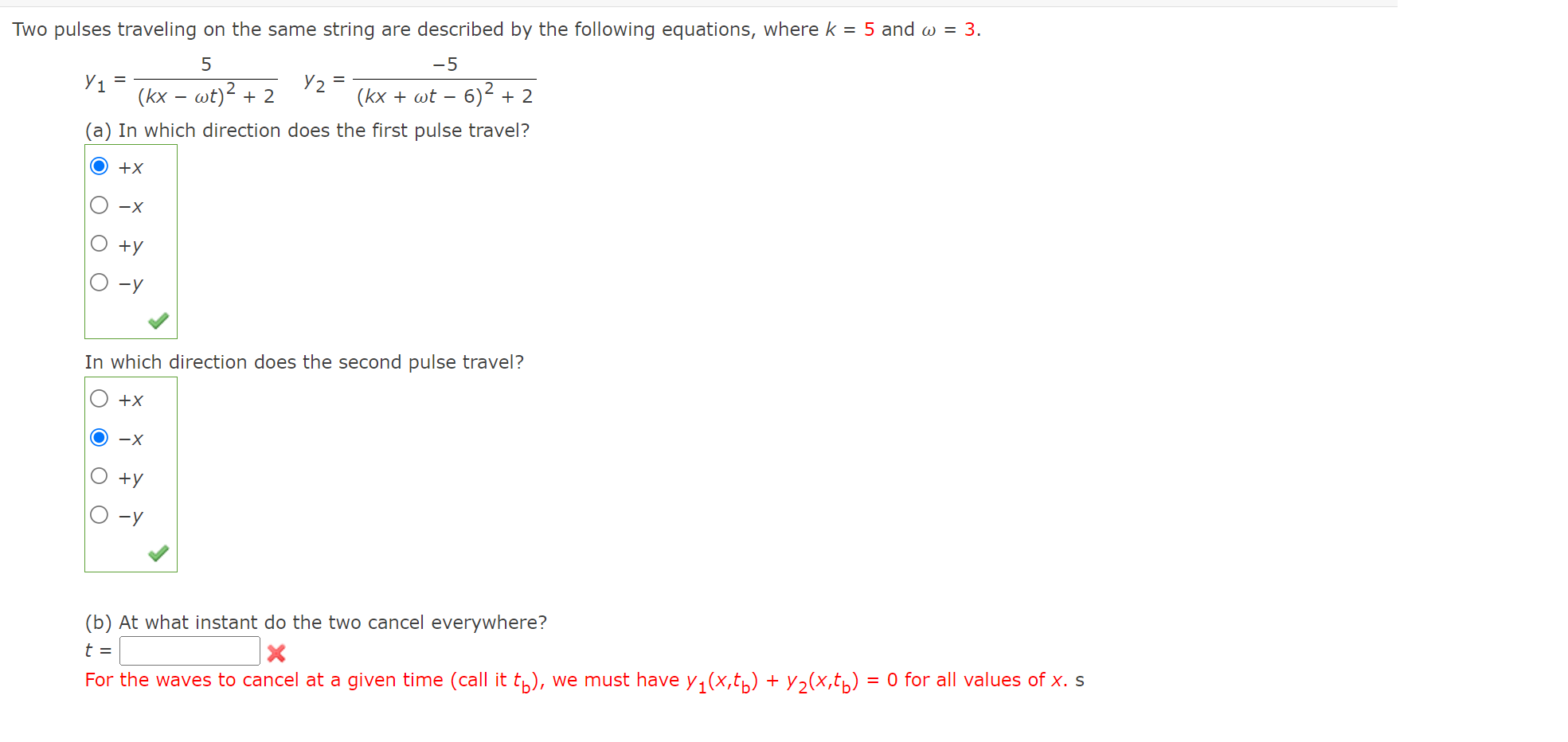 Solved ulses traveling on the same string are described by | Chegg.com