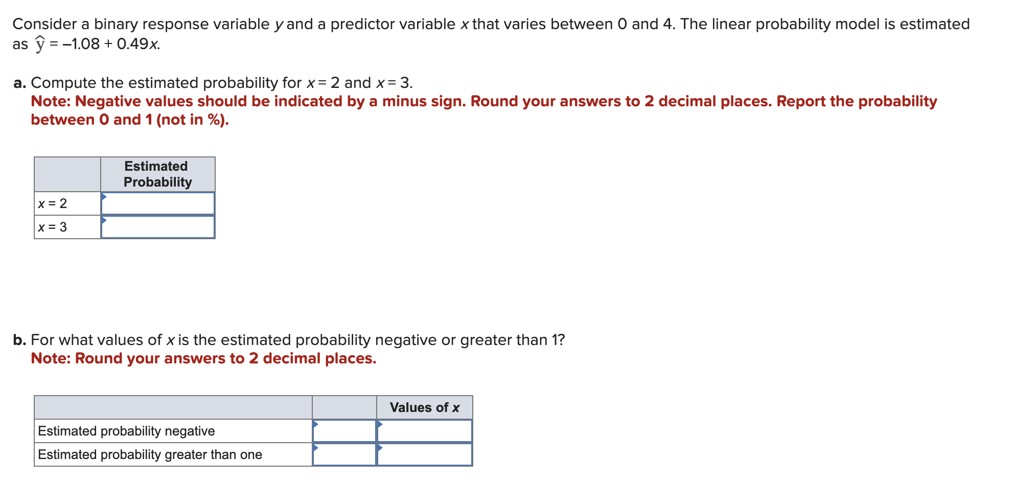 Solved Consider a binary response variable y and a predictor | Chegg.com