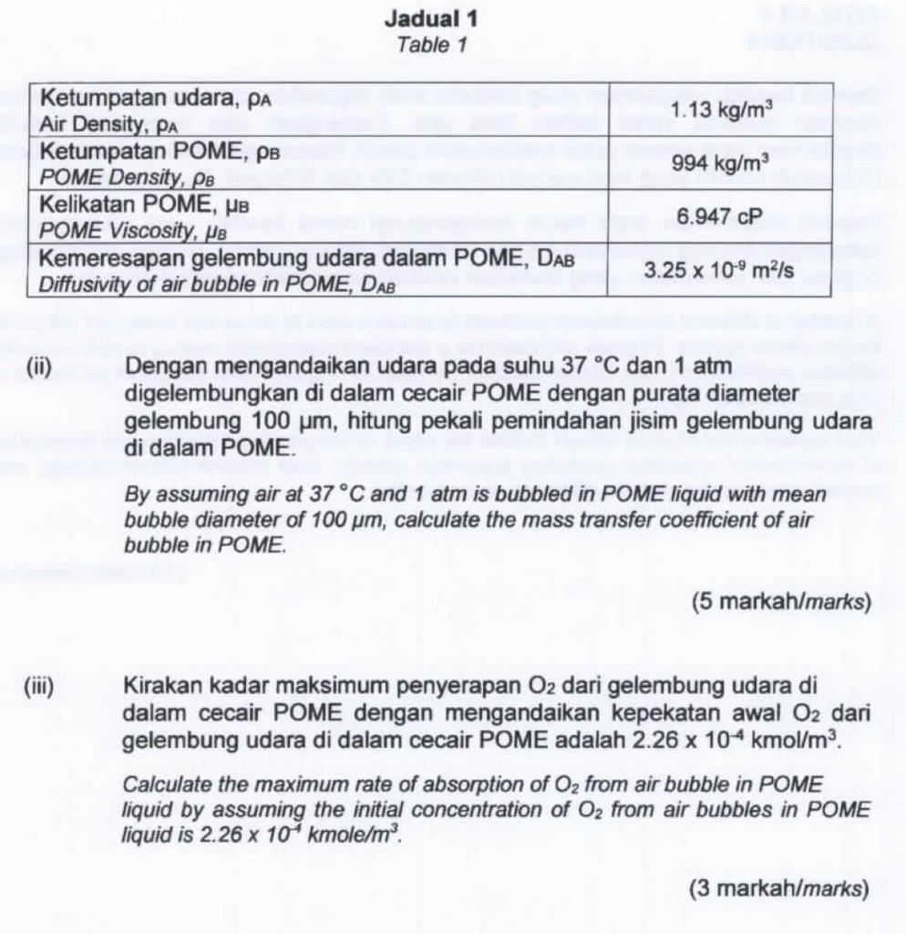 Solved b) Dalam proses penapaian, bekalan oksigen (O2) | Chegg.com