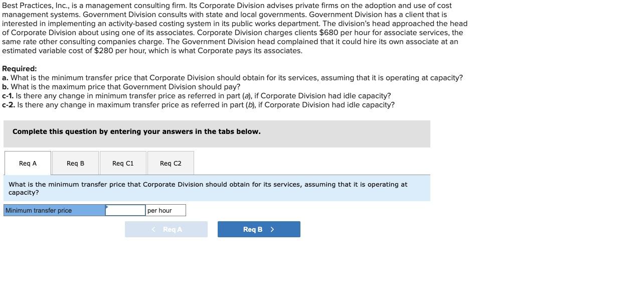 Solved Best Practices, Inc., is a management consulting | Chegg.com