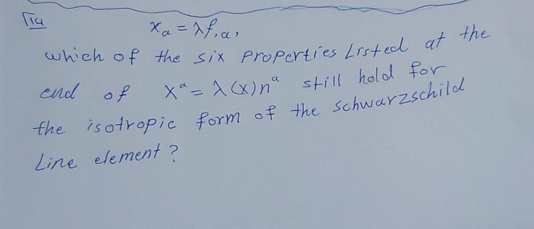 Solved Tia xa=ffa which of the six properties Listed at the | Chegg.com