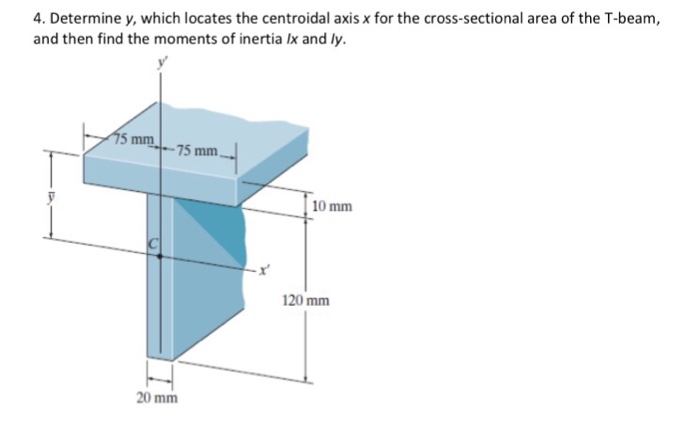 Solved Determine y, which locates the centroidal axis x for | Chegg.com
