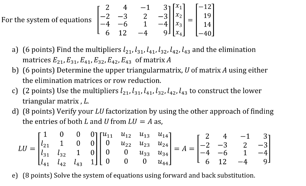 For the system of equations | Chegg.com