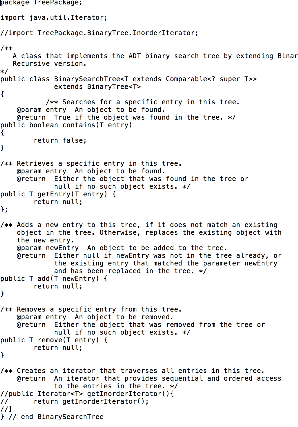 Create an ADT binary search tree (BST) that | Chegg.com