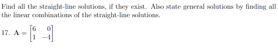 Solved Find all the straight-line solutions, if they exist. | Chegg.com