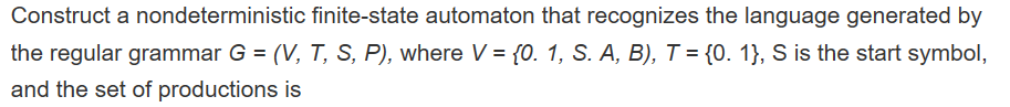 Solved Construct a nondeterministic finite-state automaton | Chegg.com