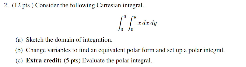 Solved 2. (12 pts ) Consider the following Cartesian | Chegg.com
