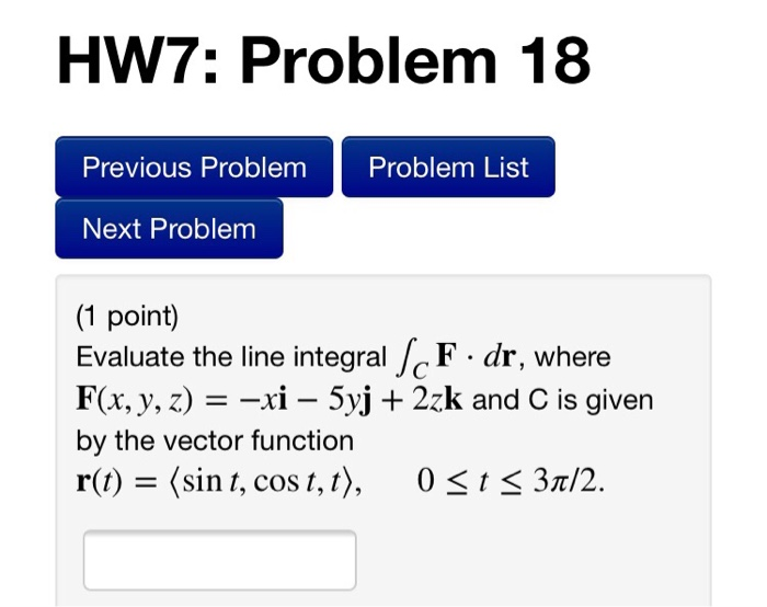 Solved HW7: Problem 18 Previous Problem Problem List Next | Chegg.com