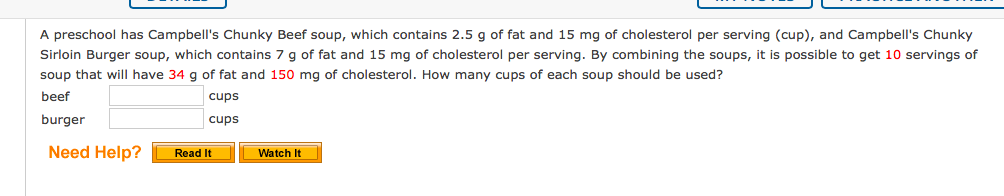 Solved A preschool has Campbell's Chunky Beef soup, which | Chegg.com
