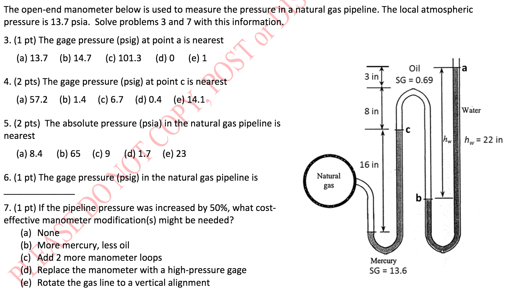 Solved The open-end manometer below is used to measure the | Chegg.com