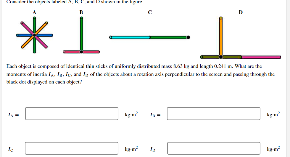 Solved Consider the objects labeled A, B, C, and D shown in | Chegg.com