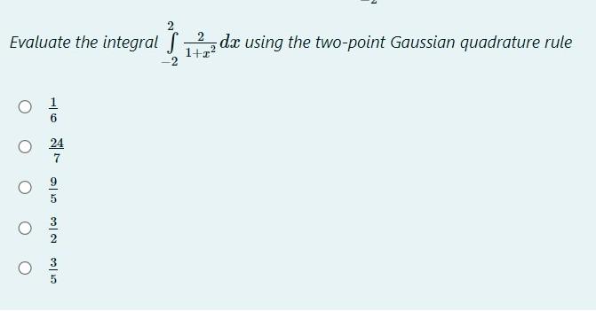 Solved Evaluate the integral Site da using the two-point | Chegg.com