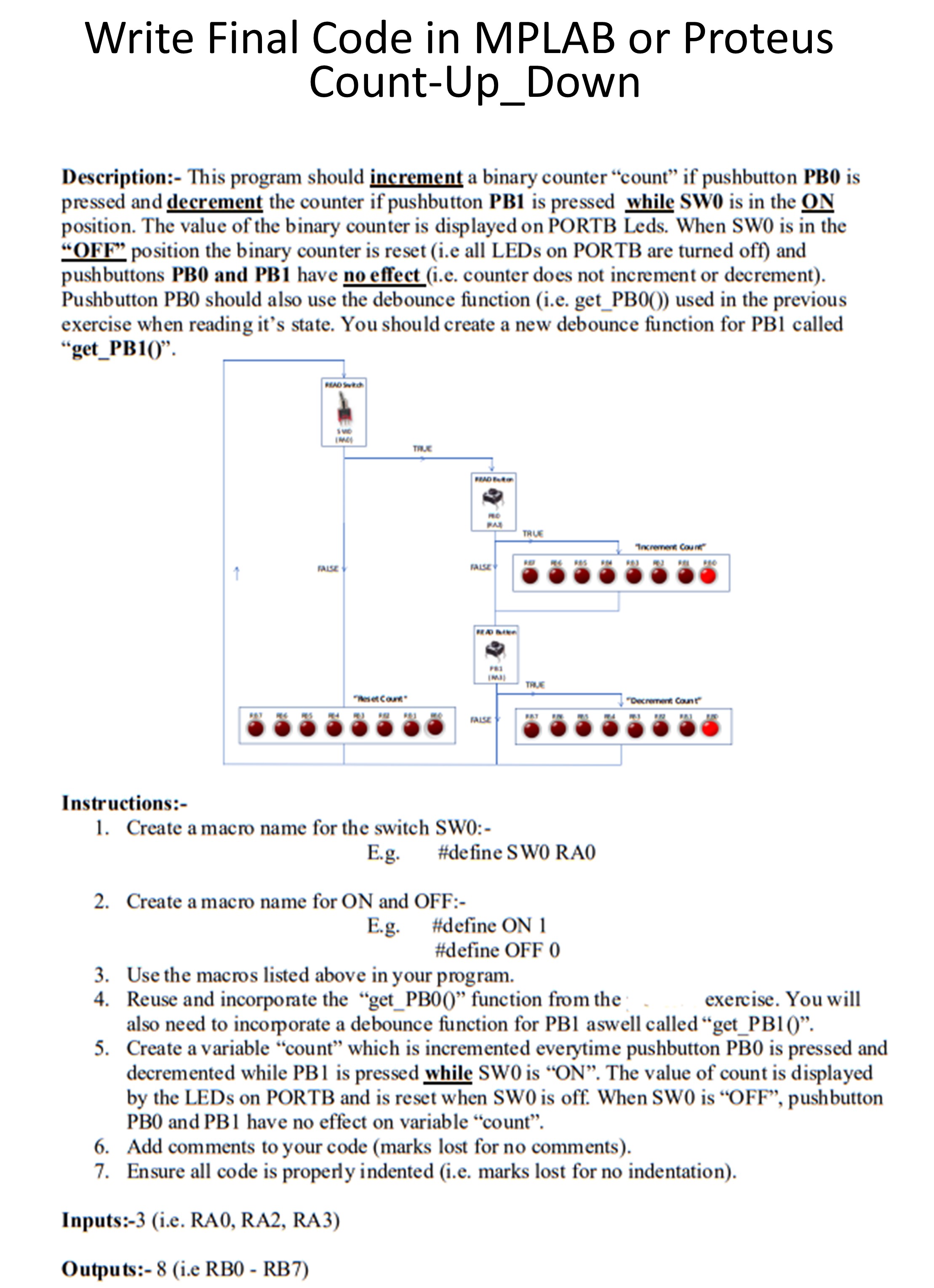 Solved Count-Up_DownDescription:- ﻿This program should | Chegg.com