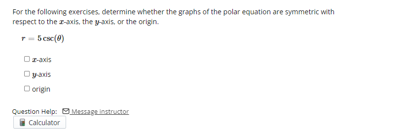 Solved For the following exercises, determine whether the | Chegg.com